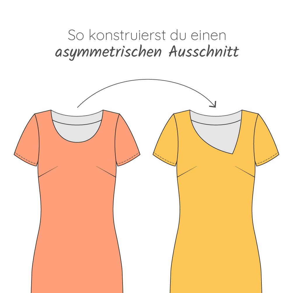 Von Standard zu individuell: asymmetrischen Halsausschnitt konstruiere – Dein Schnittmuster by ...